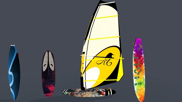 Surf Boards Sail Boards 3D model - TurboSquid 1867433