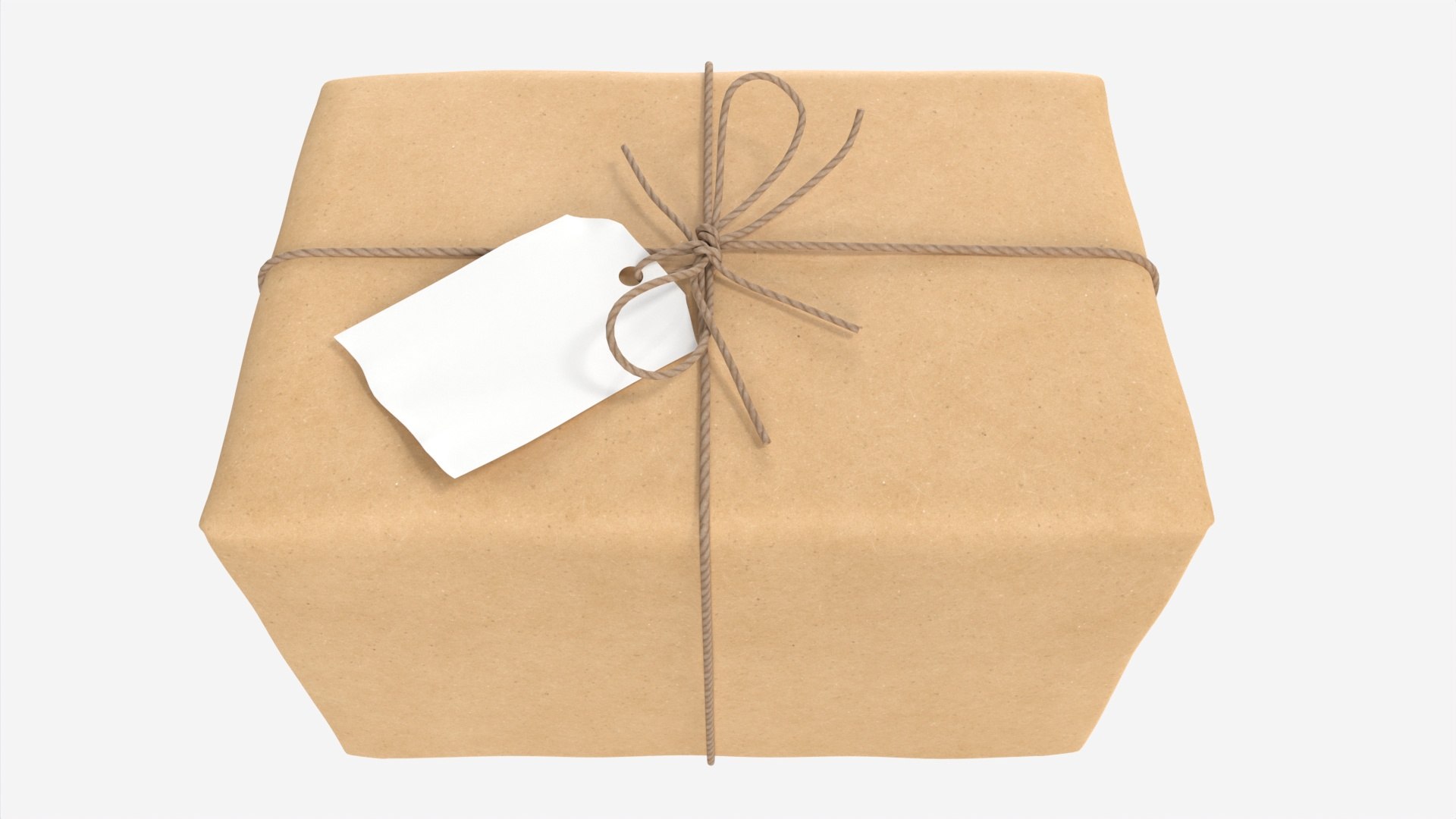 3D Model Parcel Wrapped In Kraft Paper - TurboSquid 1920980