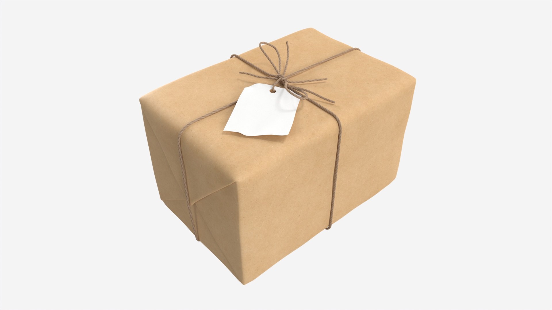 3D Model Parcel Wrapped In Kraft Paper - TurboSquid 1920980