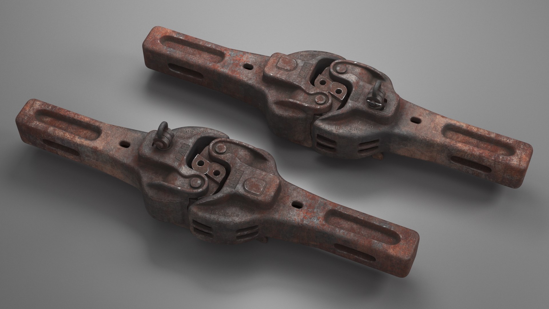 3D Janney Coupler Old Rusty - TurboSquid 2307842