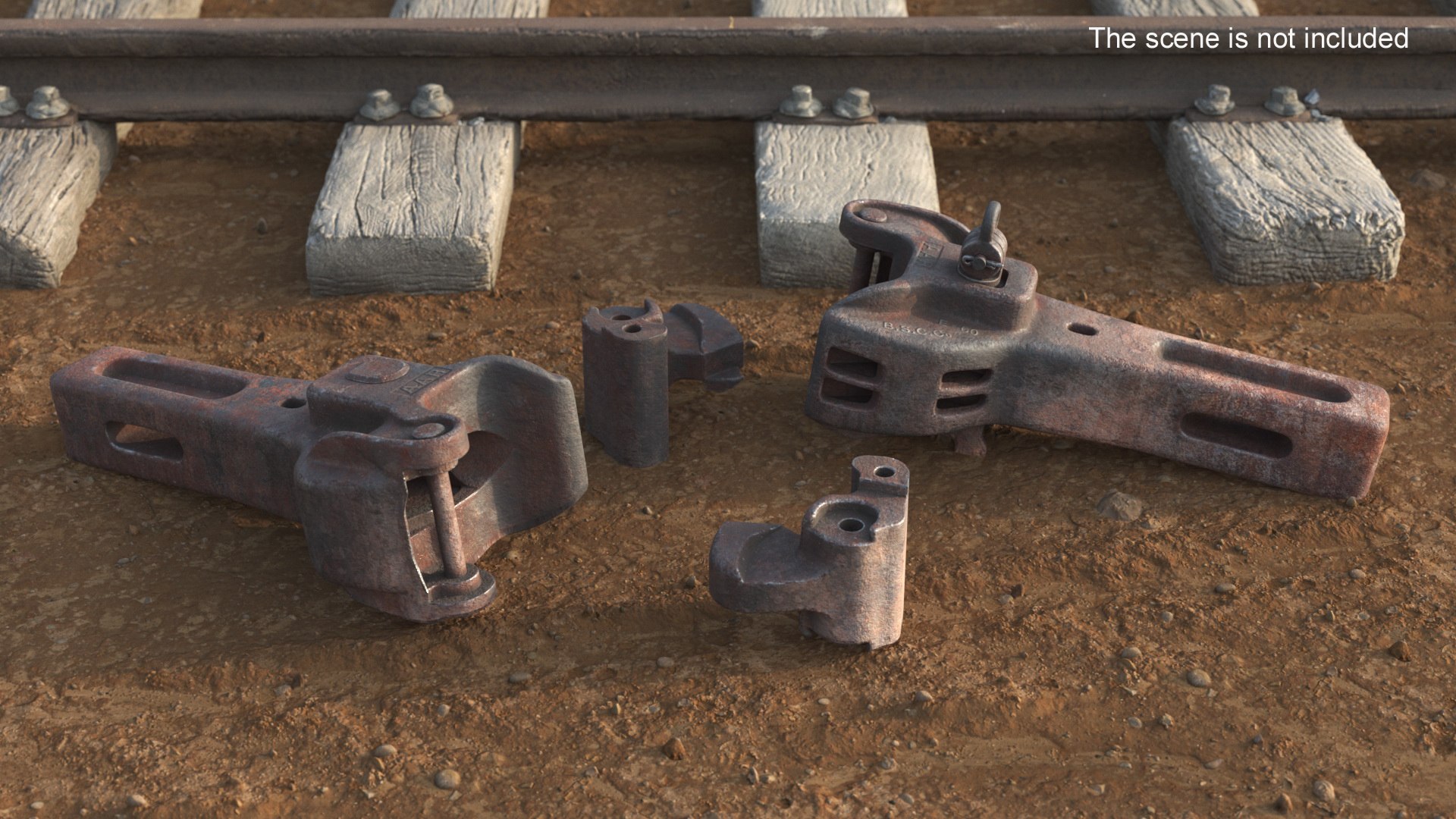 3D Janney Coupler Old Rusty - TurboSquid 2307842