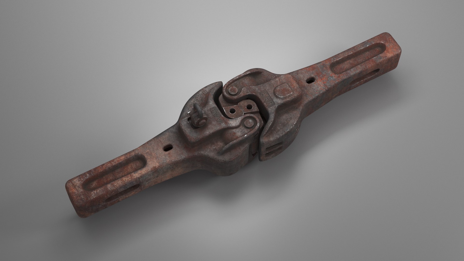 3D Janney Coupler Old Rusty - TurboSquid 2307842