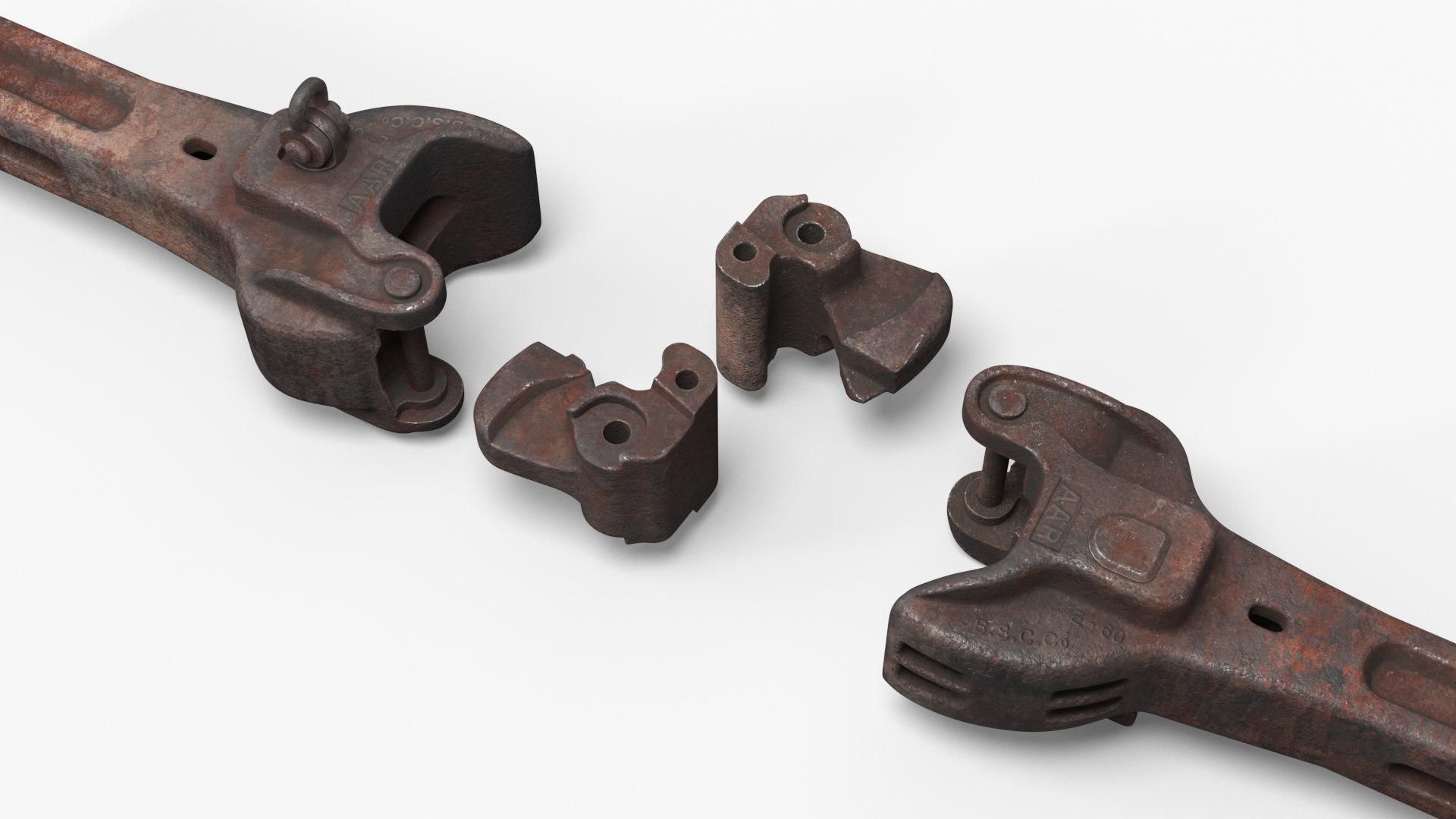 3D Janney Coupler Old Rusty - TurboSquid 2307842