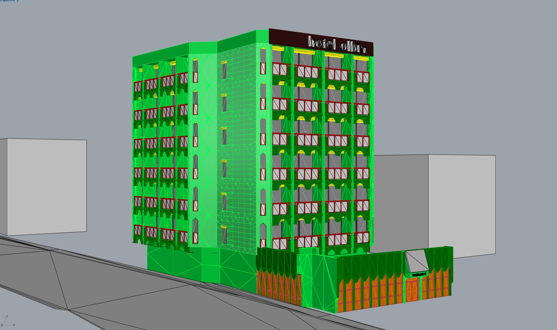 3d hotel model