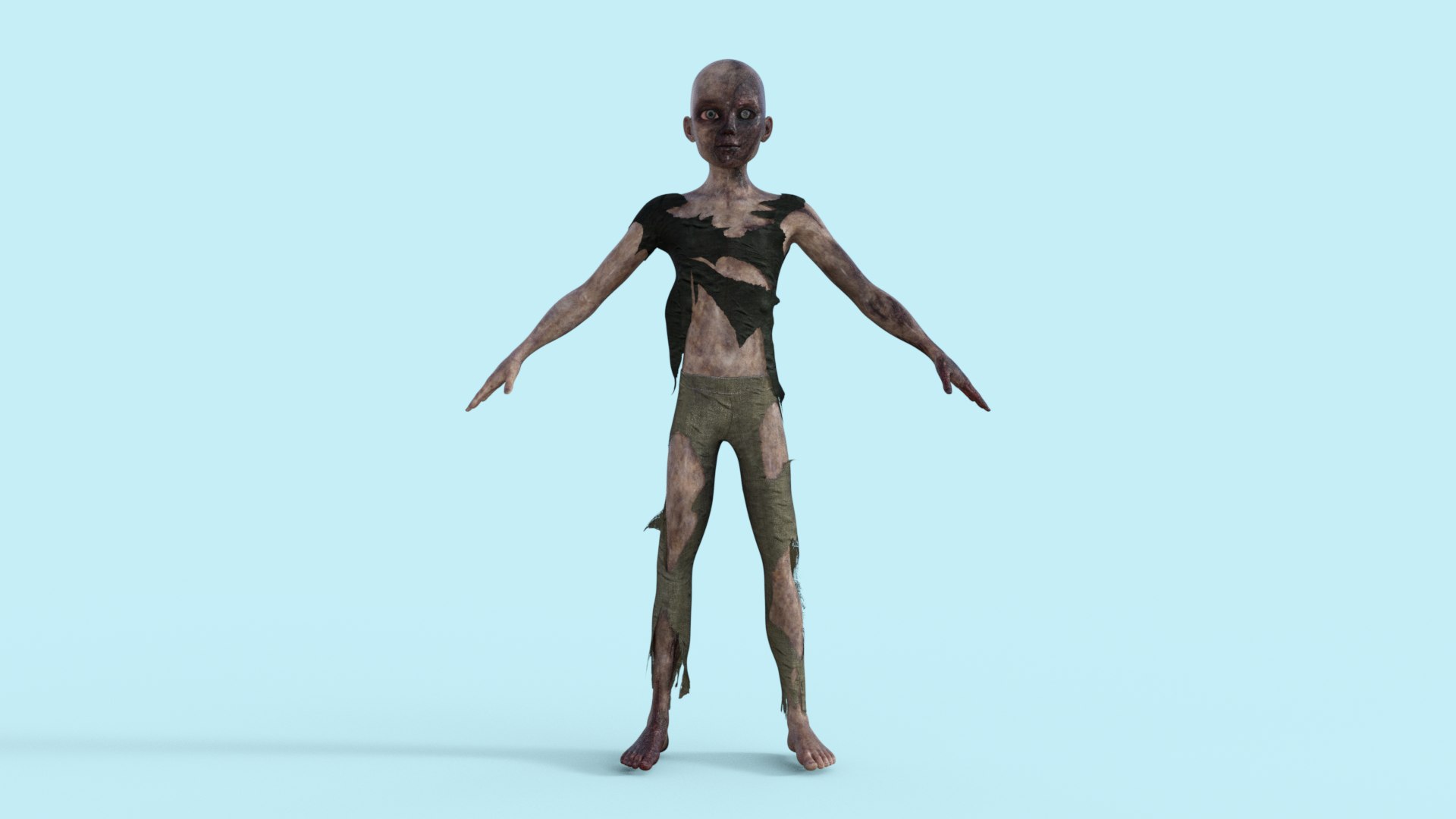 Scary Zombie Man Rigged 3D - TurboSquid 1983554