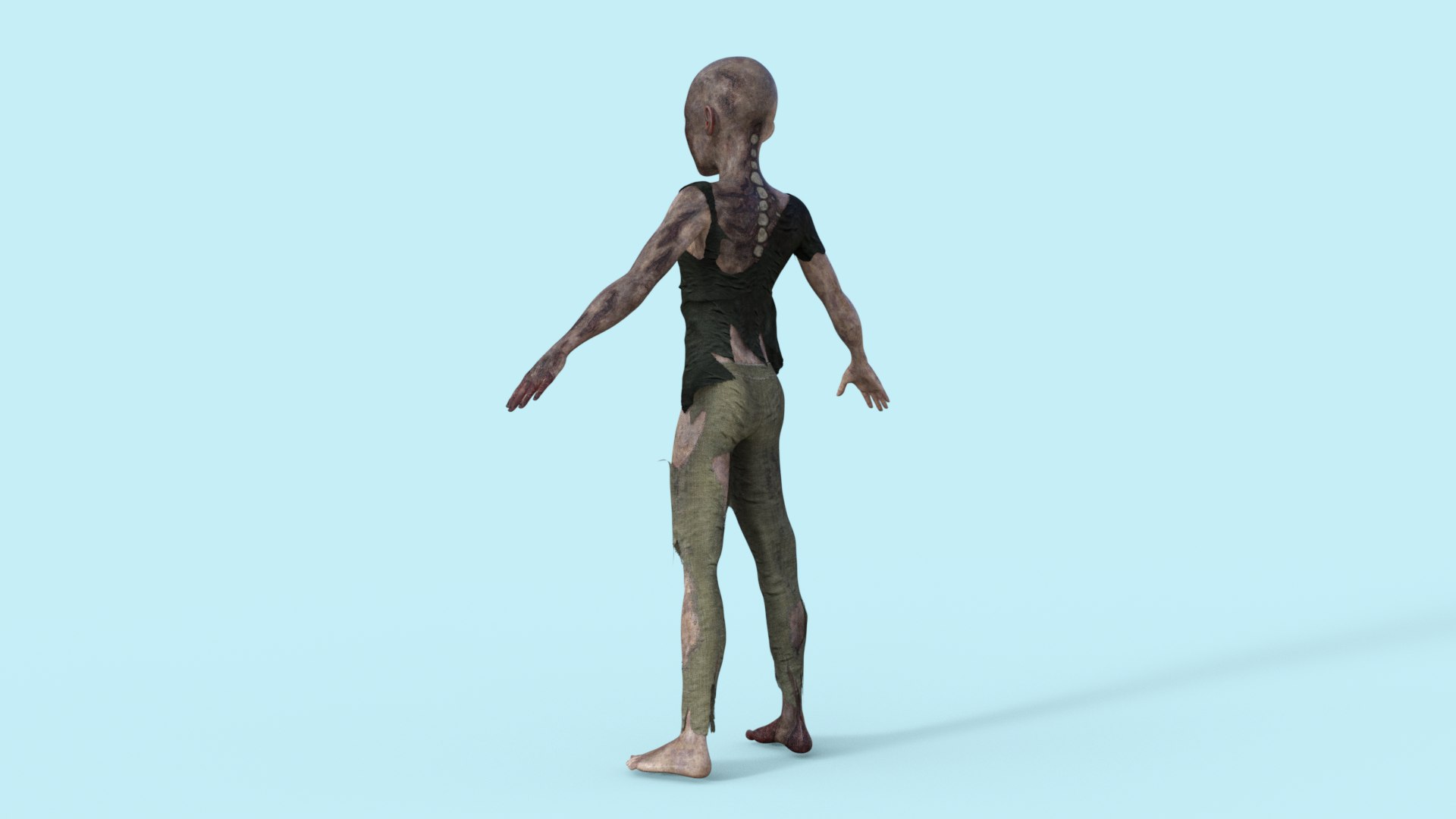 Scary Zombie Man Rigged 3D - TurboSquid 1983554