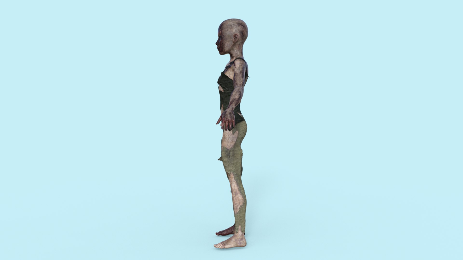 Scary Zombie Man Rigged 3D - TurboSquid 1983554