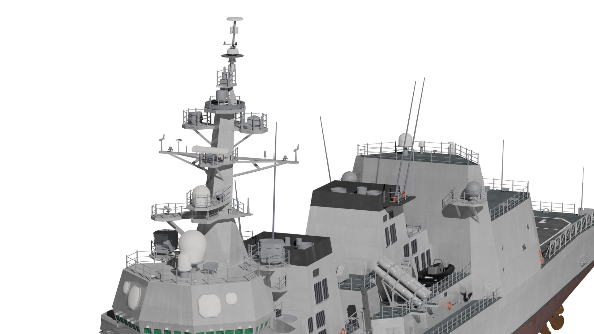 3D JMSDF Akizuki Class Destroyer Model - TurboSquid 2175437