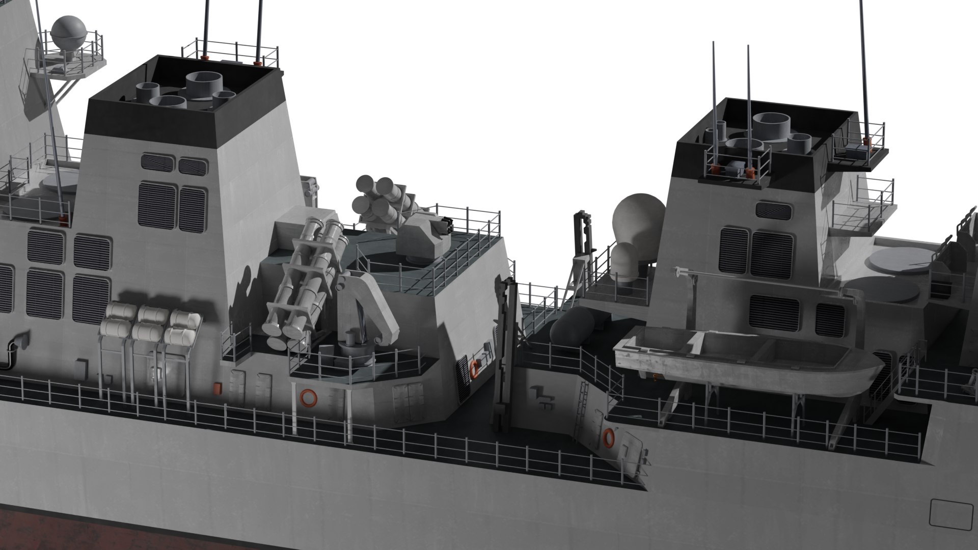3D JMSDF Akizuki Class Destroyer Model - TurboSquid 2175437