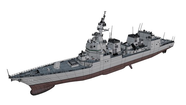 modelo 3d Destructor clase JMSDF Akizuki - TurboSquid 2175437