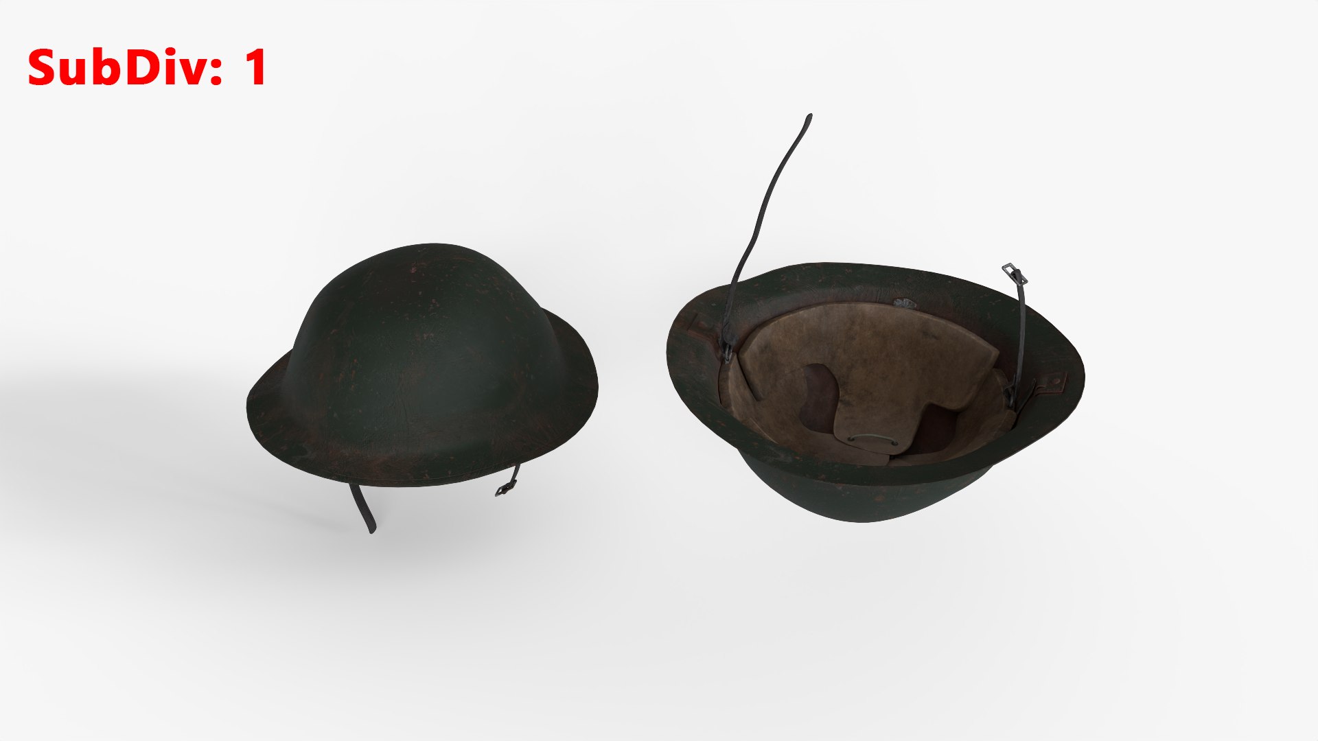 Damaged Helmet M1917A1 Brodie 3D Model - TurboSquid 1981718