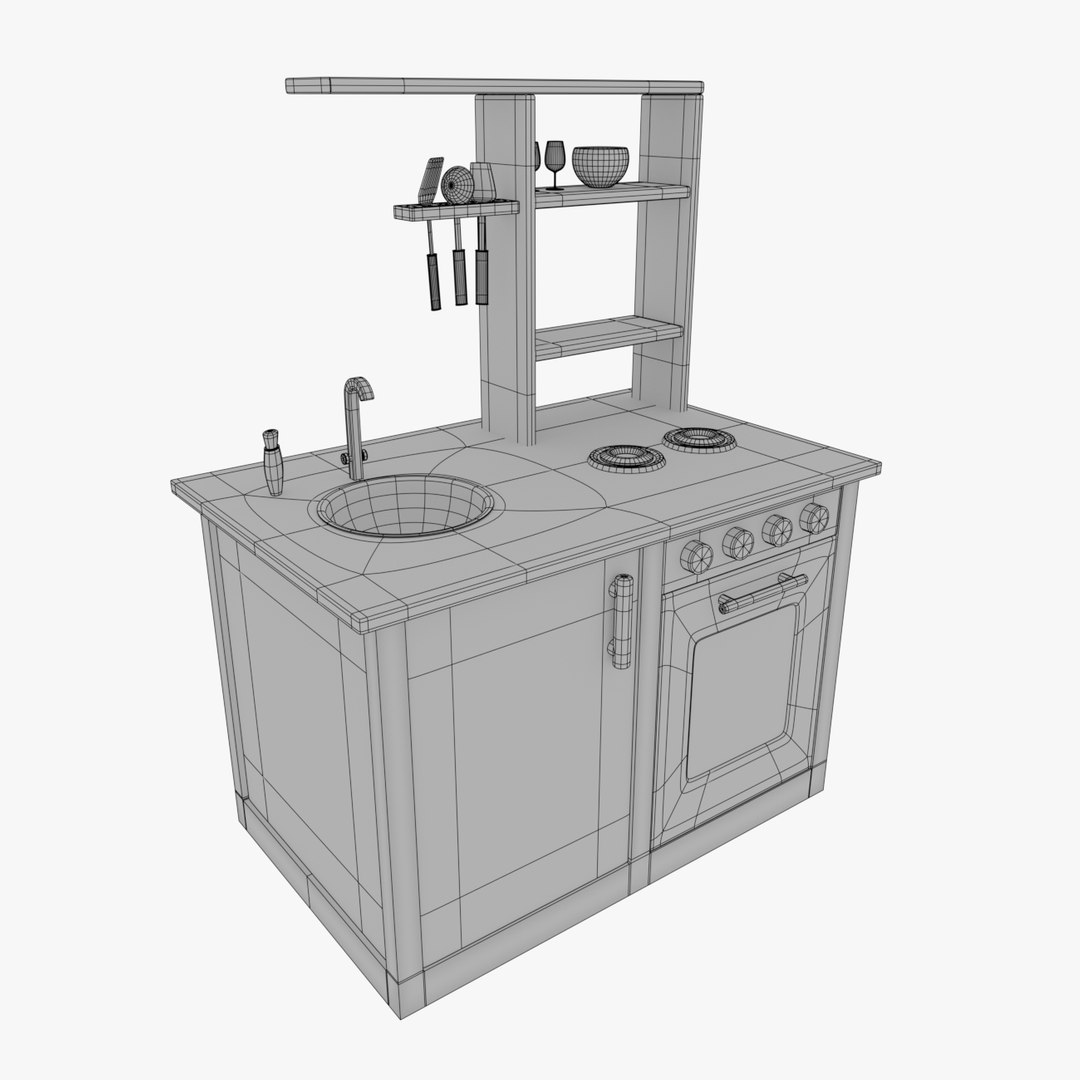 3d model toy kitchen