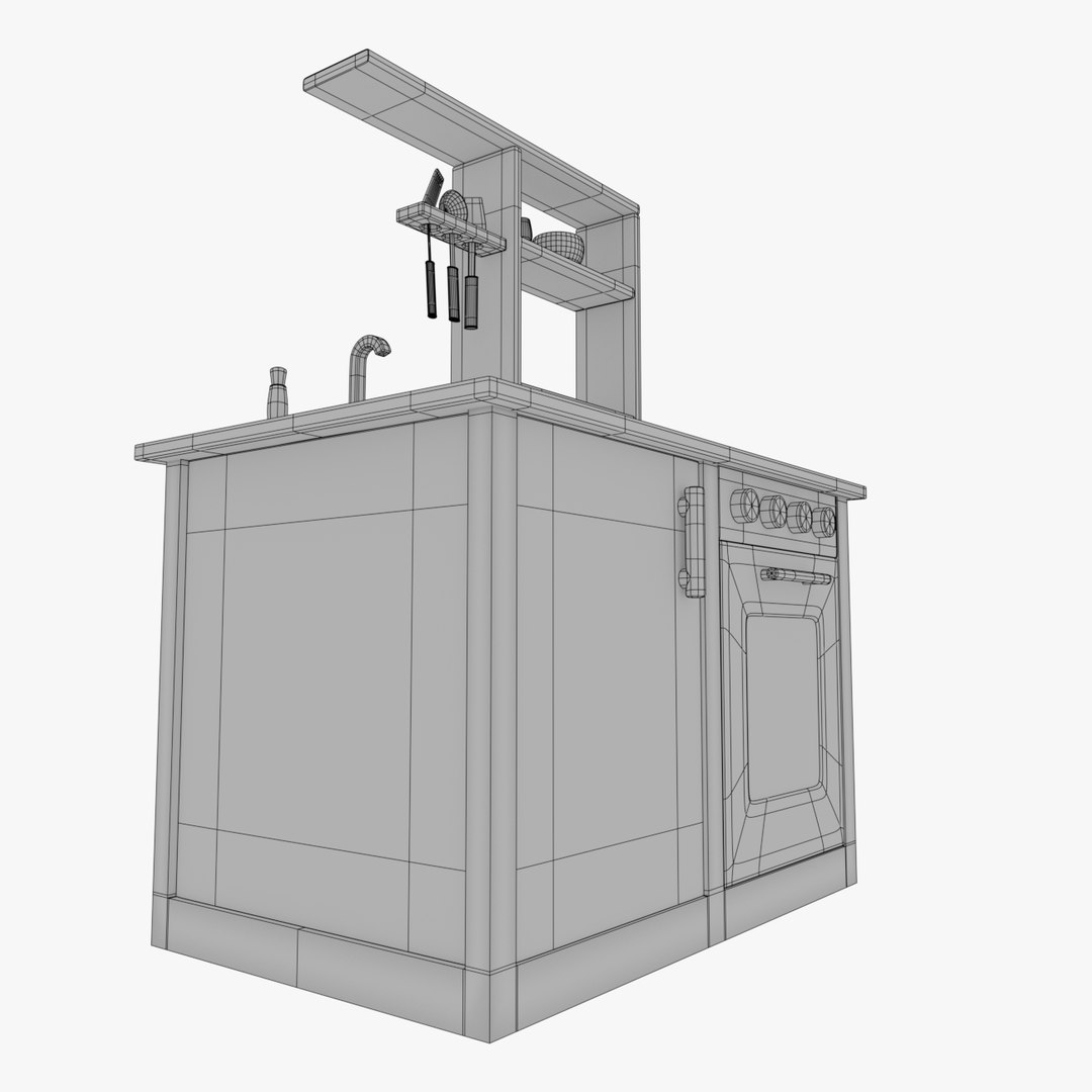3d model toy kitchen