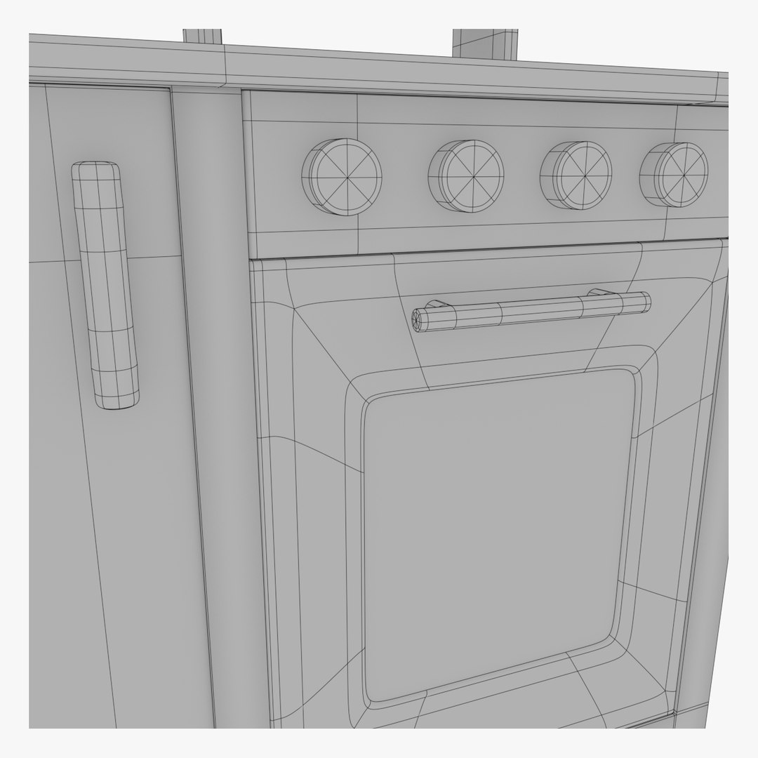 3d model toy kitchen