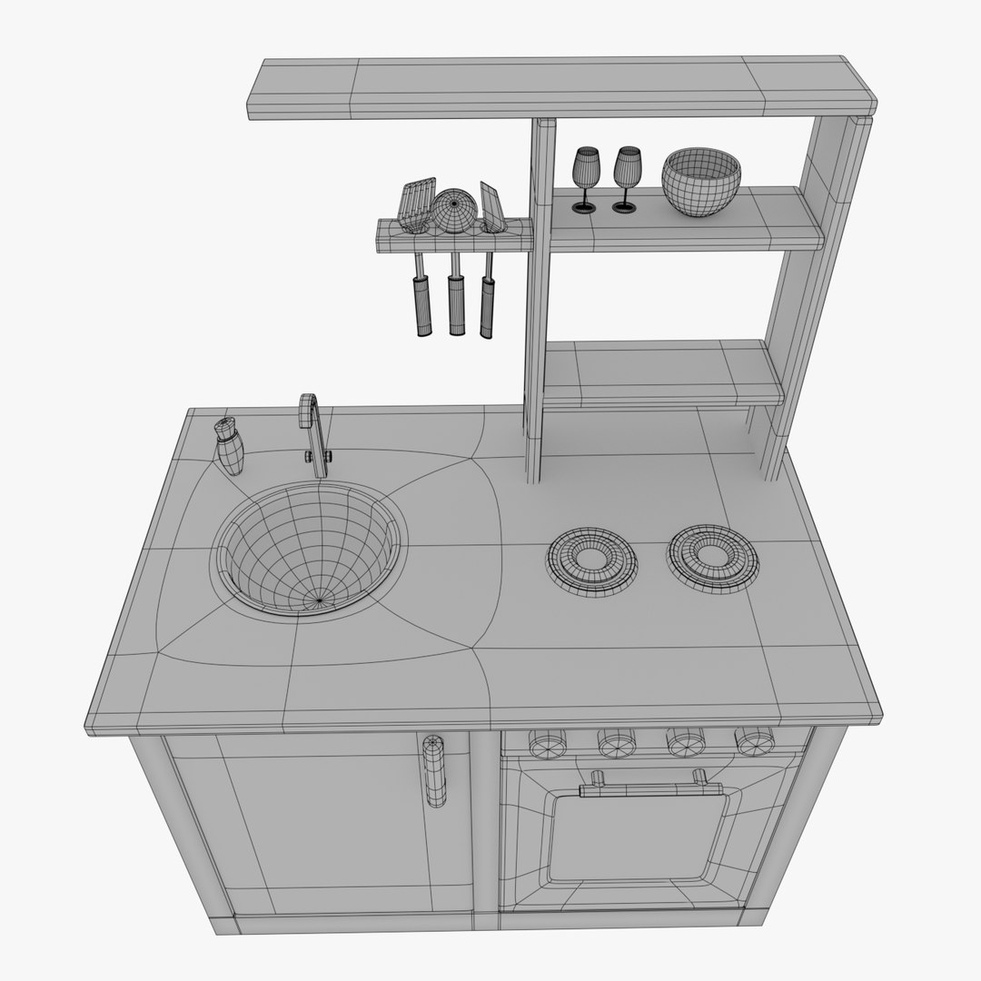 3d model toy kitchen