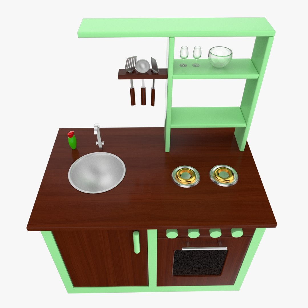 3d model toy kitchen