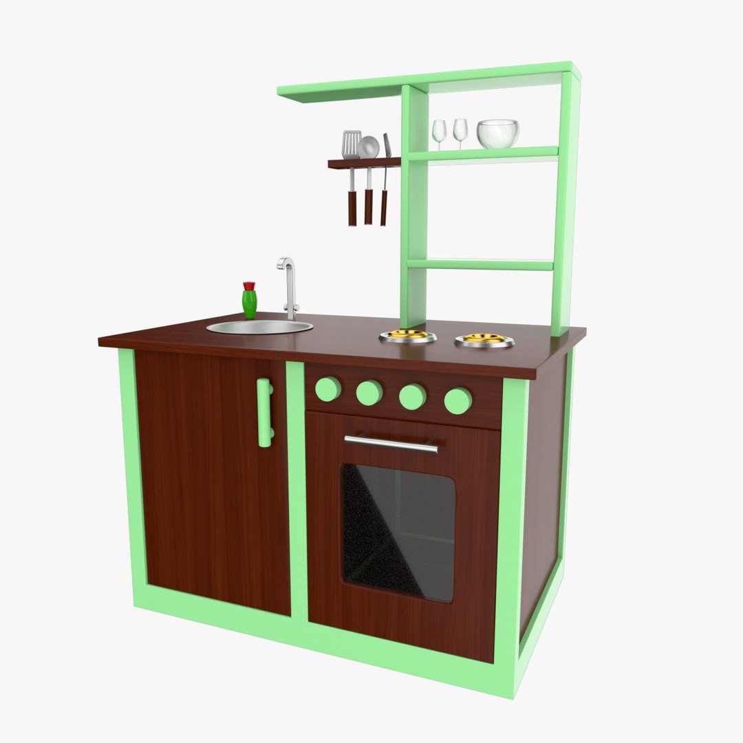 3d model toy kitchen