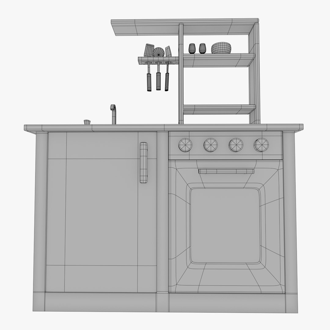 3d model toy kitchen