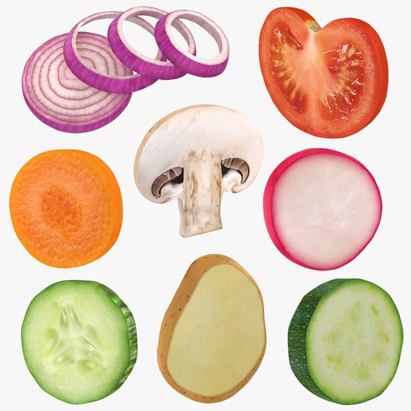 3D cucumber slice - TurboSquid 1835305