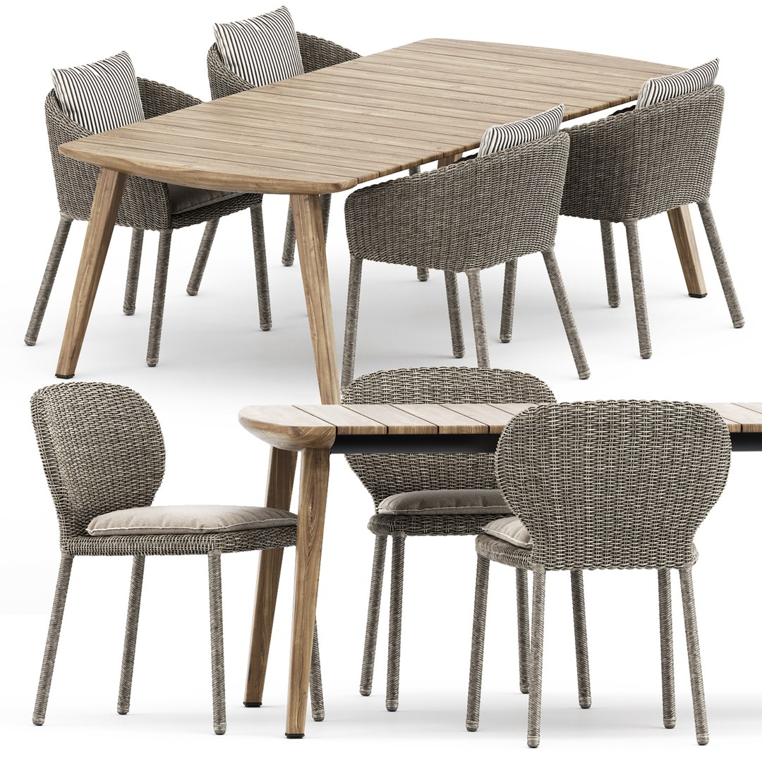 3D Strada chair and Fynn Dining Outdoor table - TurboSquid 1799484