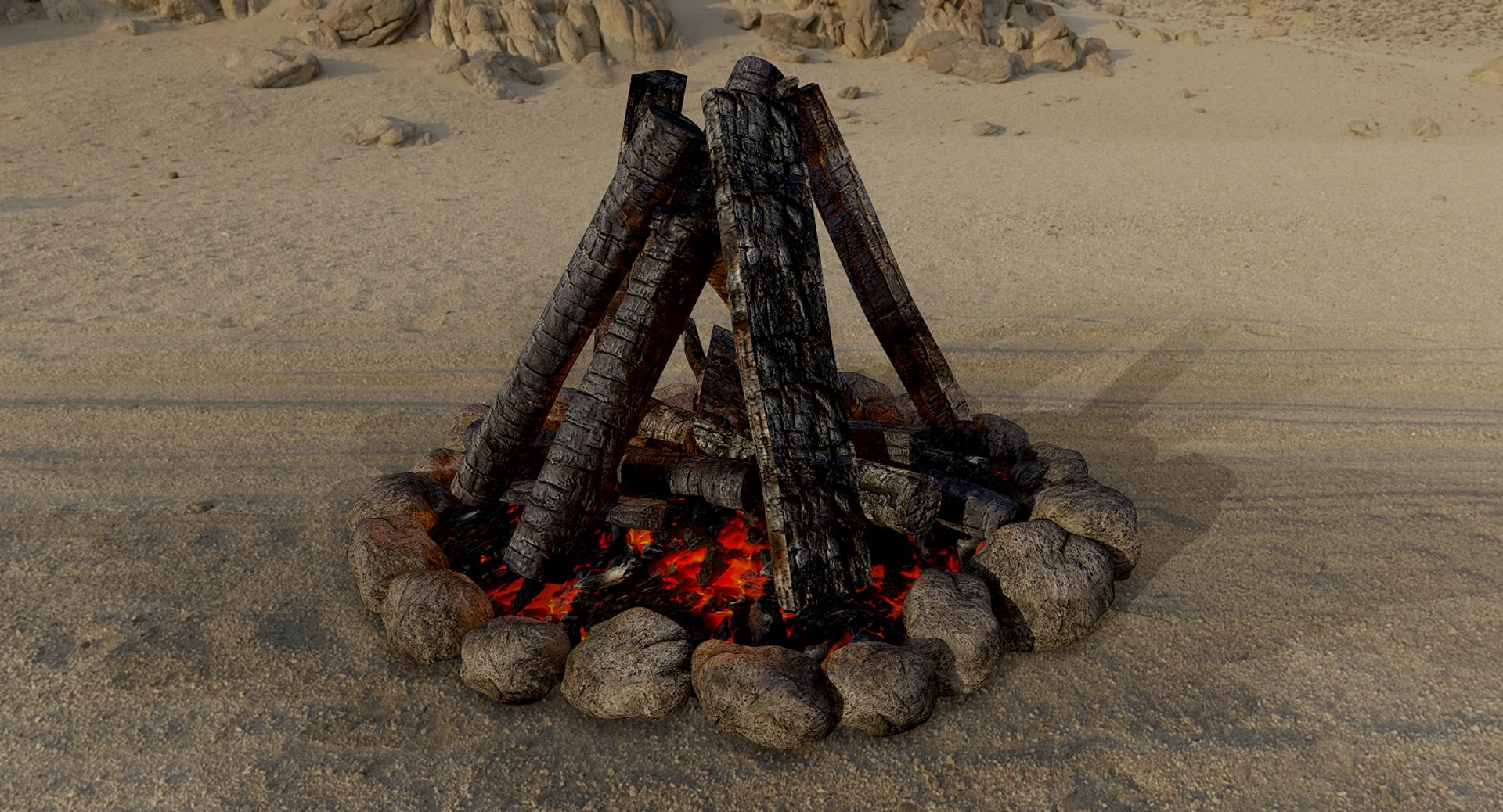 3D model campfire ready games - TurboSquid 1337795