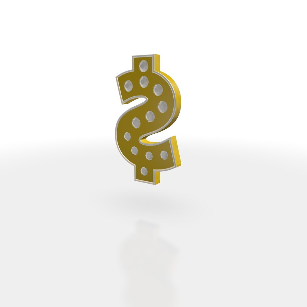 Dollar Sign Model - TurboSquid 1277374