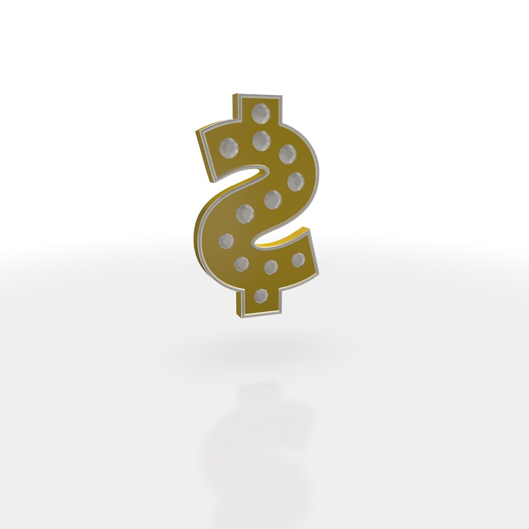 Dollar Sign Model - TurboSquid 1277374