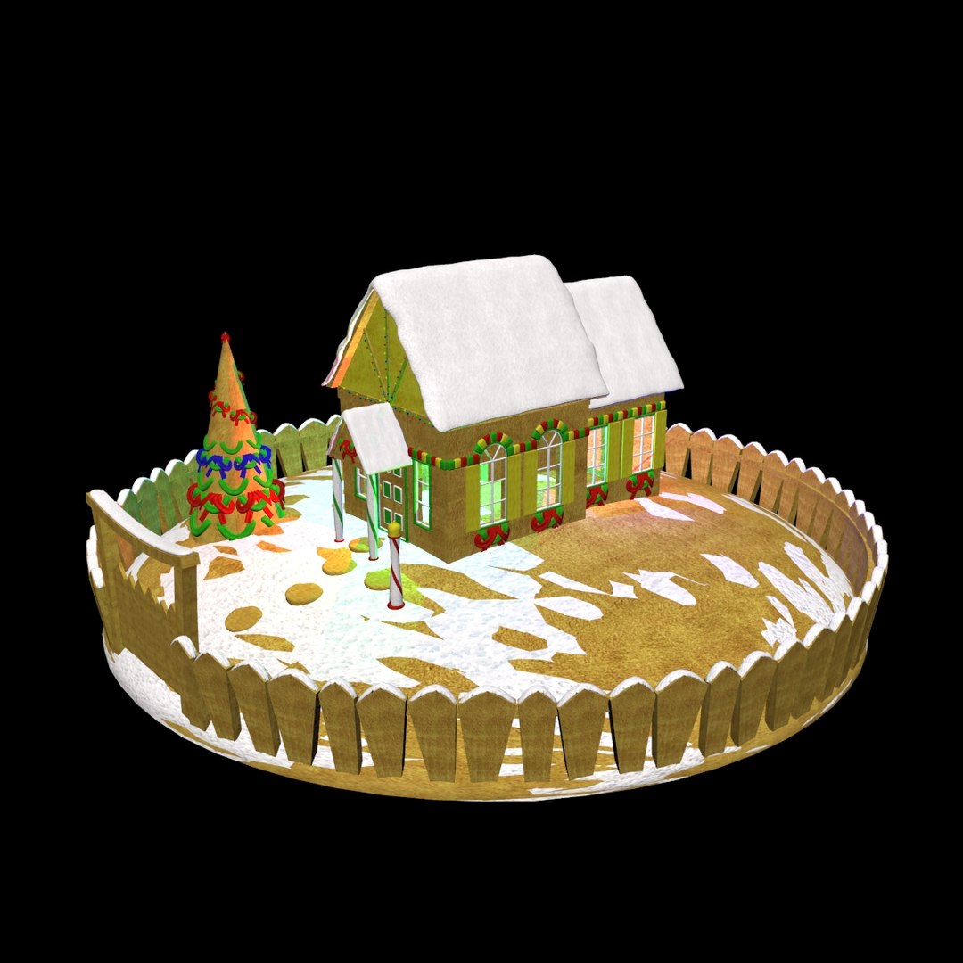 3d christmas gingerbread house