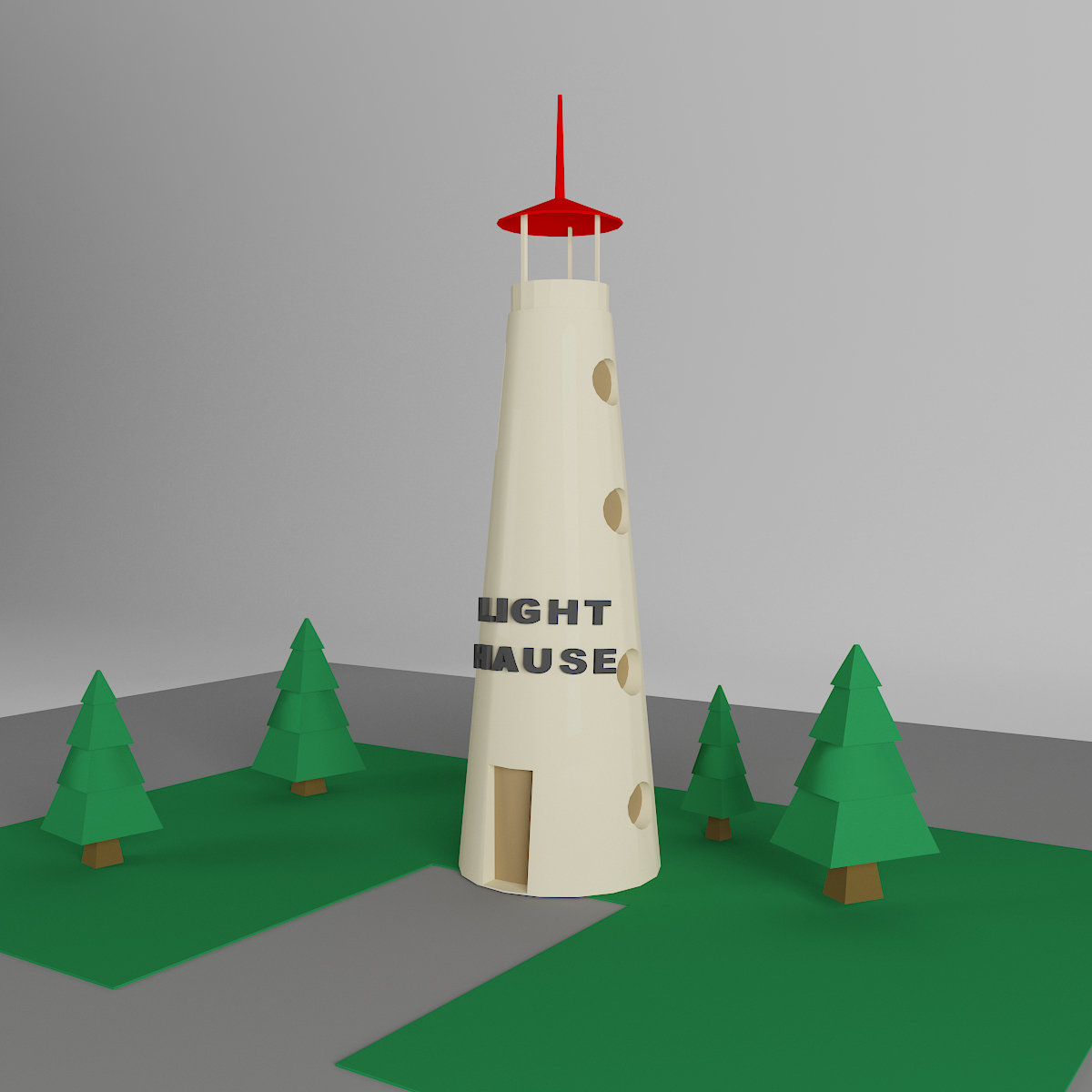 LOW POLY LIGHT HAUSE 3D model - TurboSquid 1948911