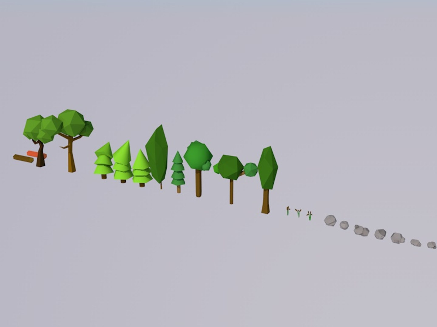 3d Pack Forest Trees Model