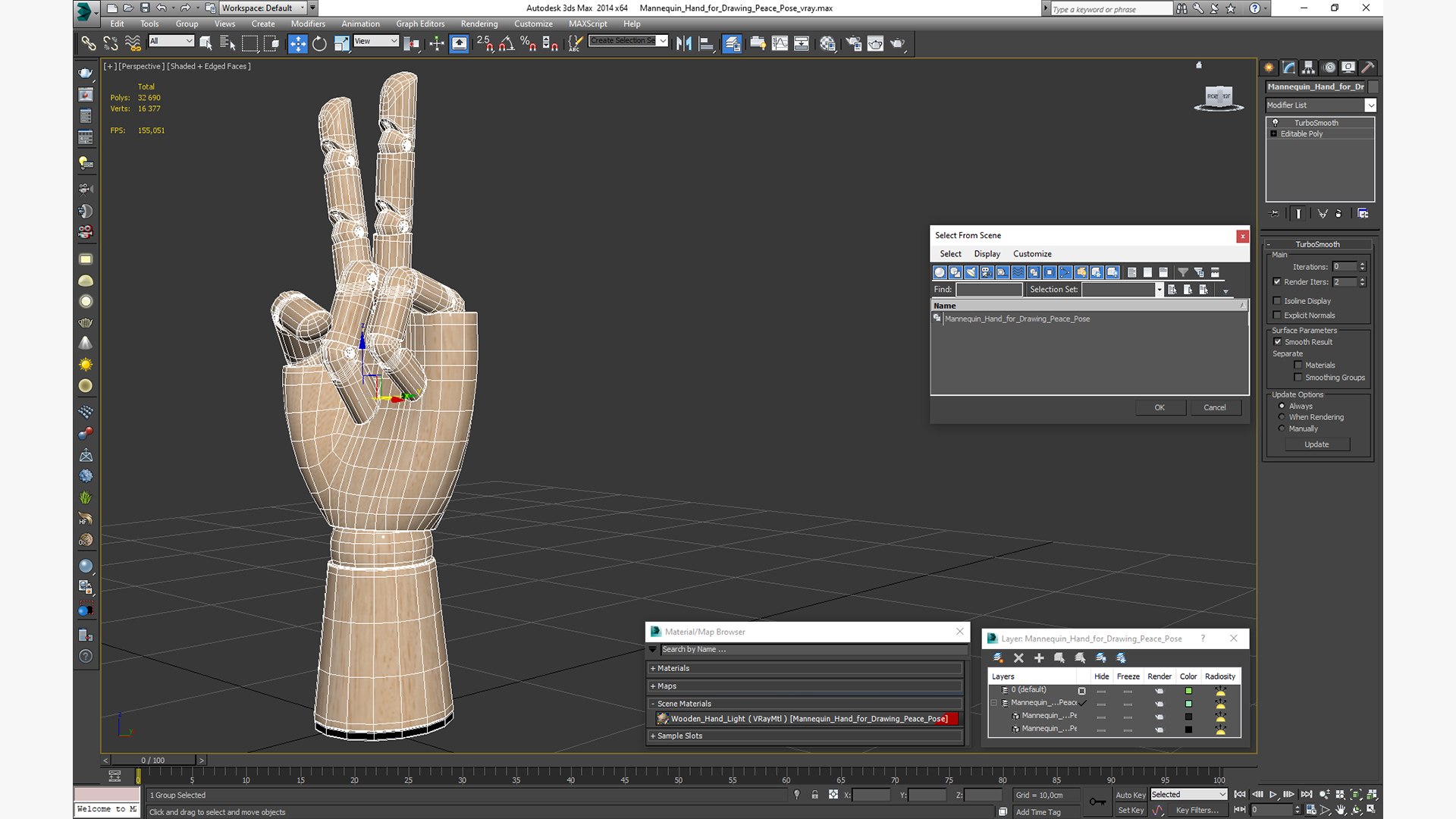 3D Mannequin Hand For Drawing Peace Pose Model - TurboSquid 1991641