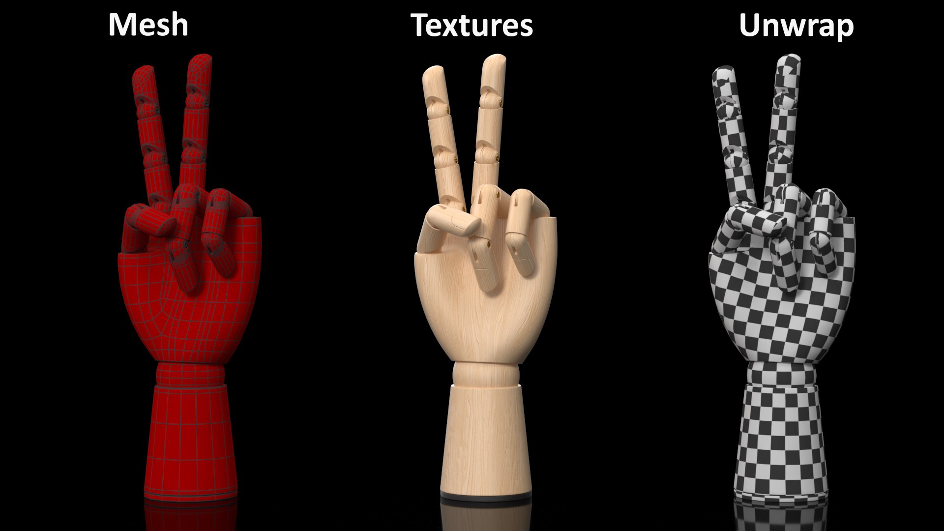 3D Mannequin Hand For Drawing Peace Pose Model - TurboSquid 1991641