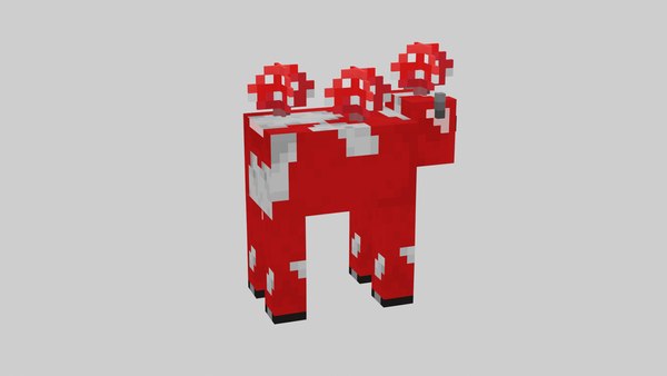 modelo 3d Minecraft Mushroom Cow - TurboSquid 2052448