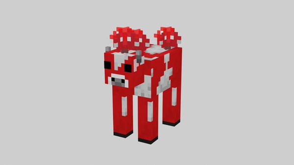 modelo 3d Minecraft Mushroom Cow - TurboSquid 2052448