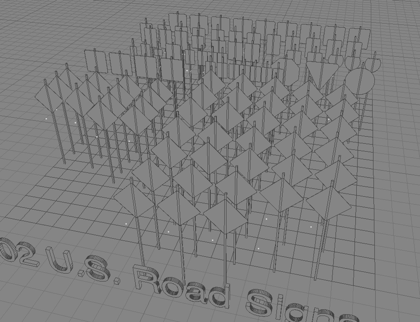 road signs 3d model