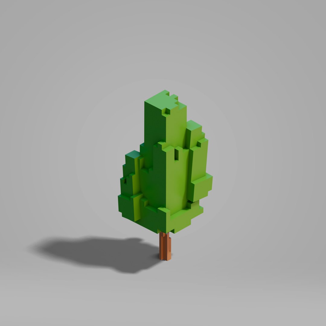 3D Set Trees Blocky Model - TurboSquid 1530860