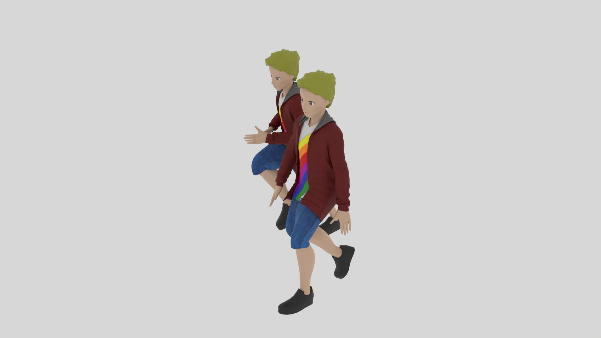 Cartoon Character Walking And Running Animation 3D Model - TurboSquid ...