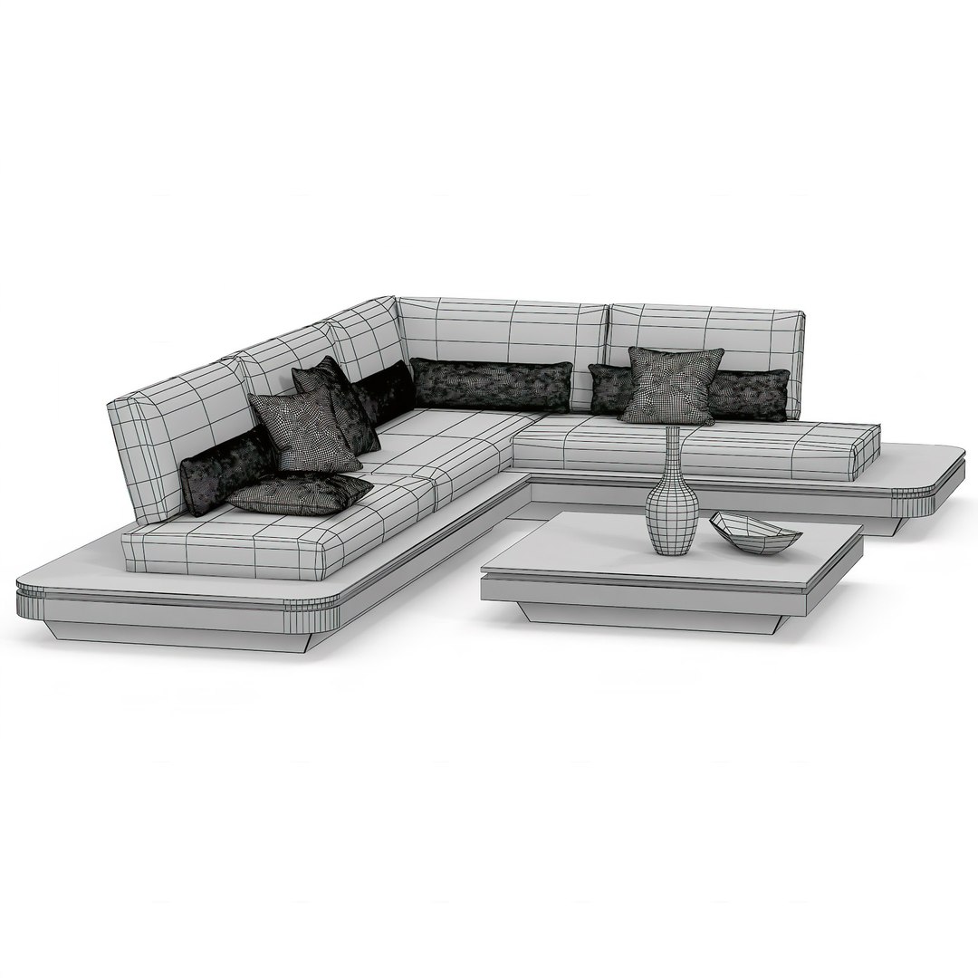 Manutti - Elements Outdoor Sofa 3D Model - TurboSquid 2282634