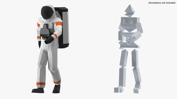 modelo 3d Astronauta Low Poly Rigged - TurboSquid 2183819