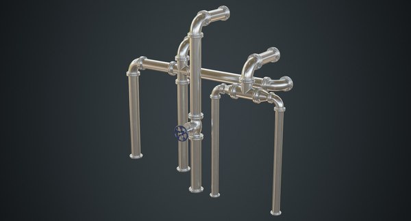 Industrial pipes 2b model - TurboSquid 1385532