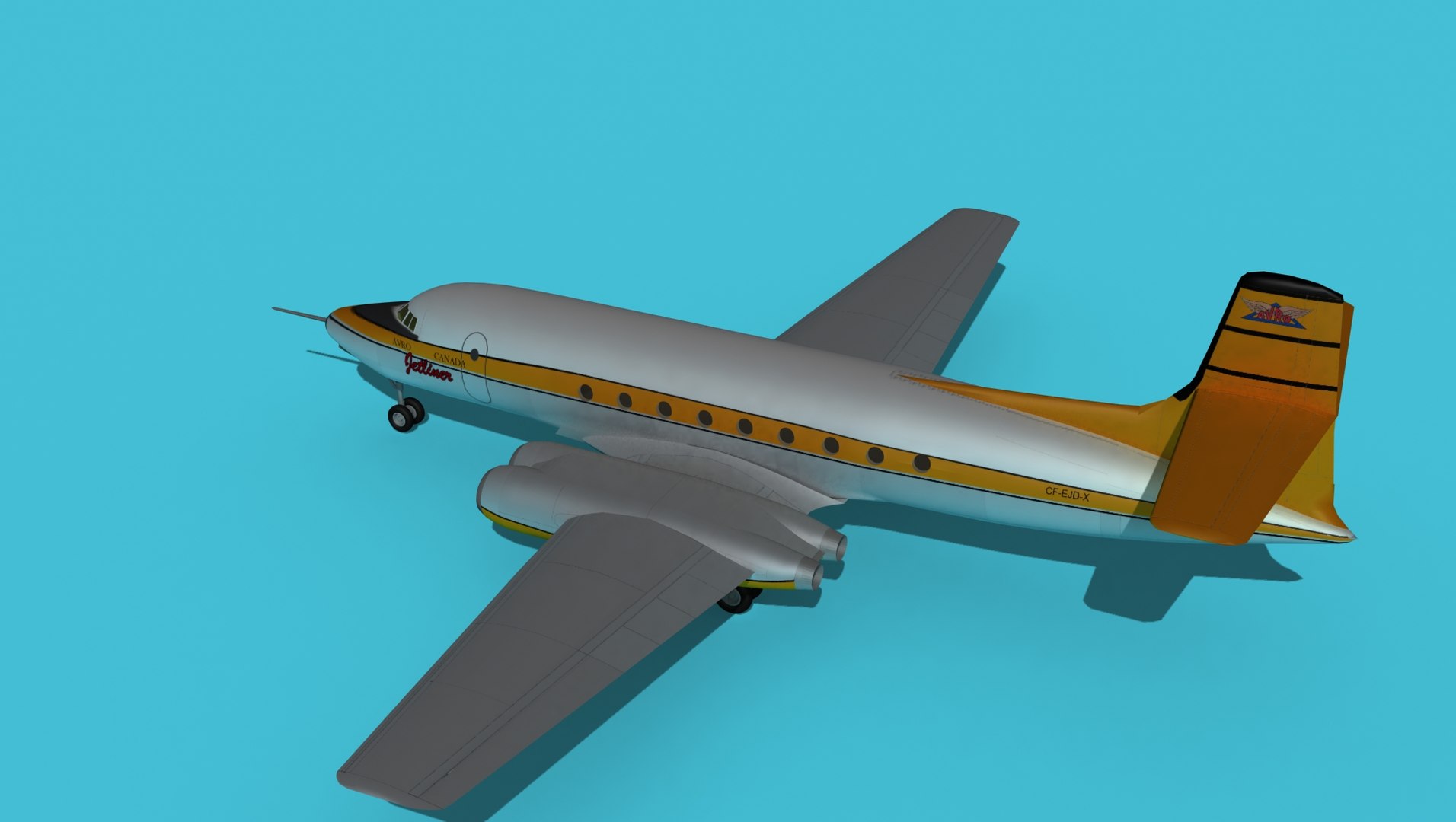 3D Avro Canada C-102 Jetliner V01 Model - TurboSquid 1912385