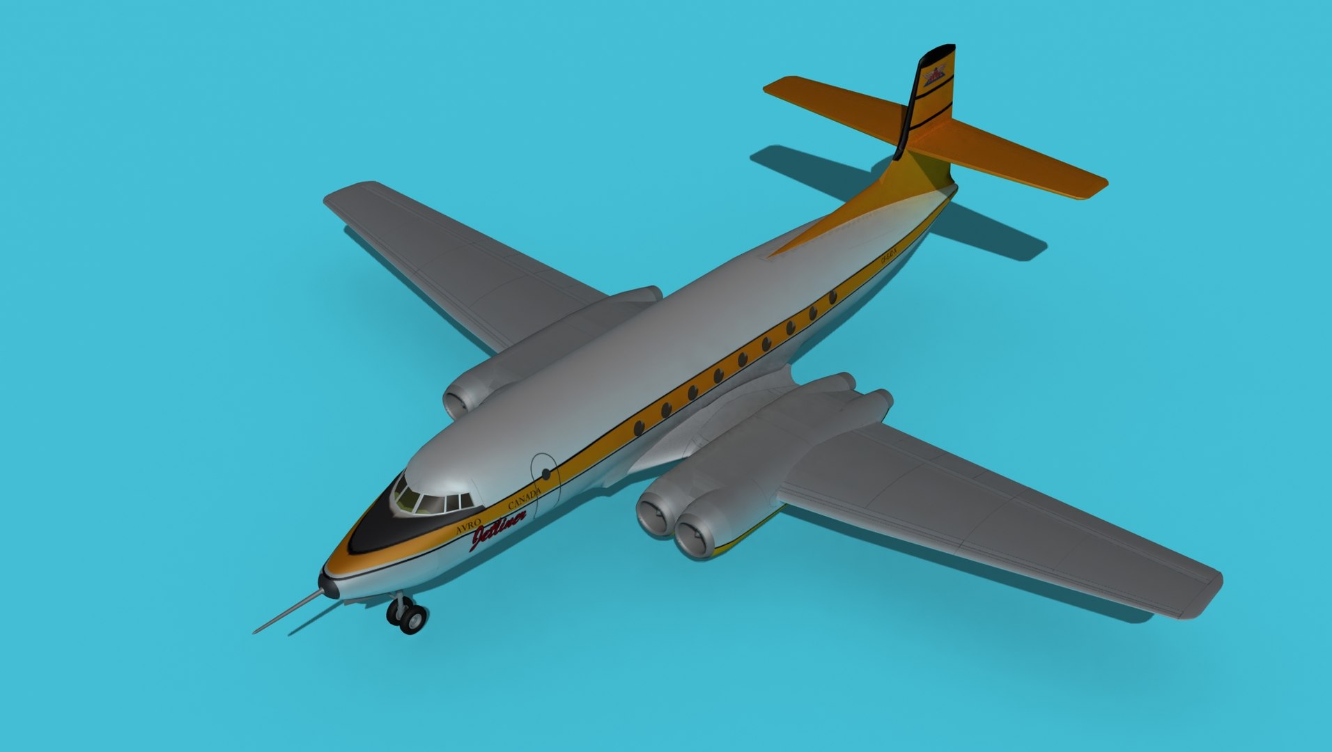 3D Avro Canada C-102 Jetliner V01 Model - TurboSquid 1912385