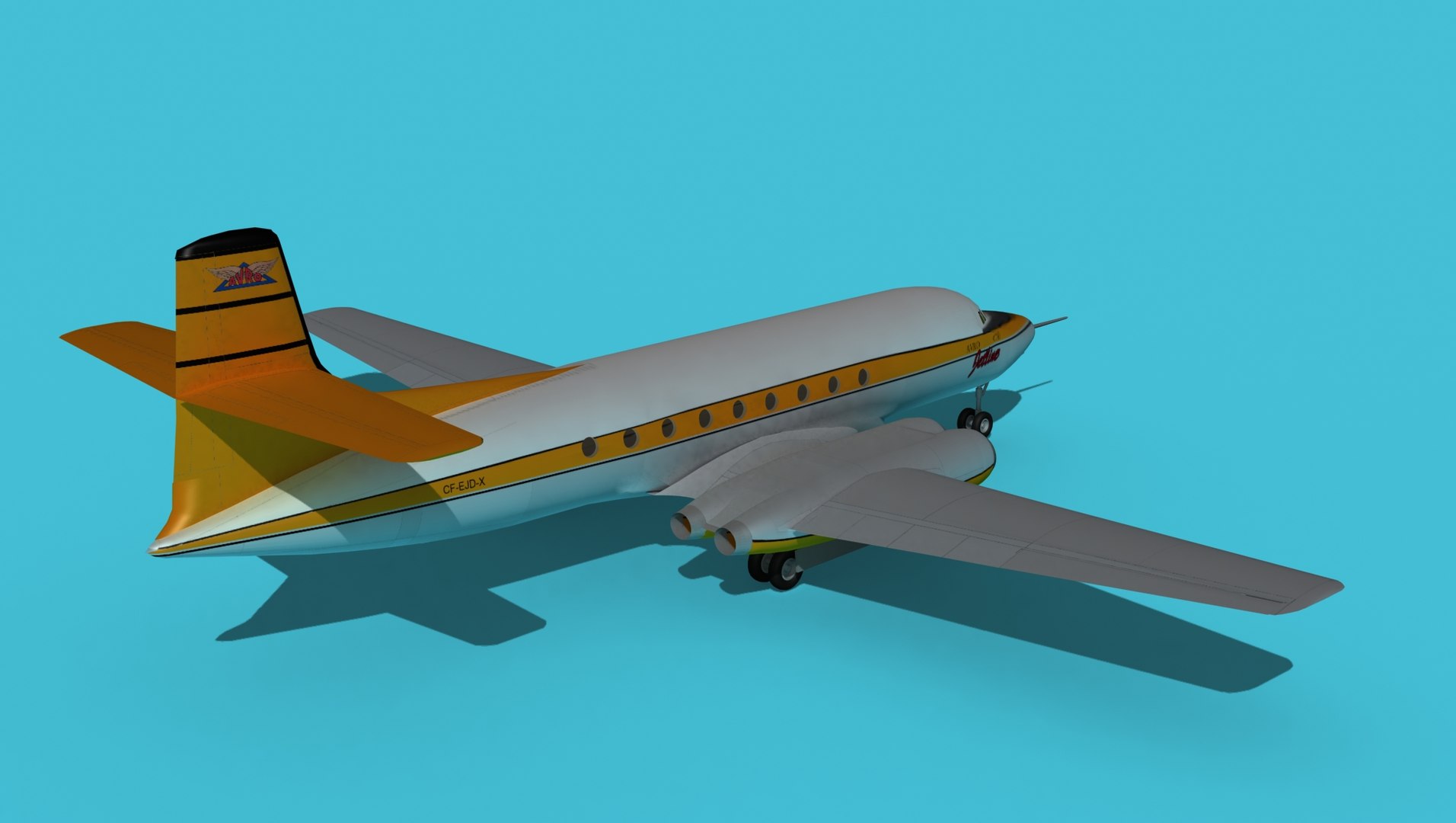 3D Avro Canada C-102 Jetliner V01 Model - TurboSquid 1912385