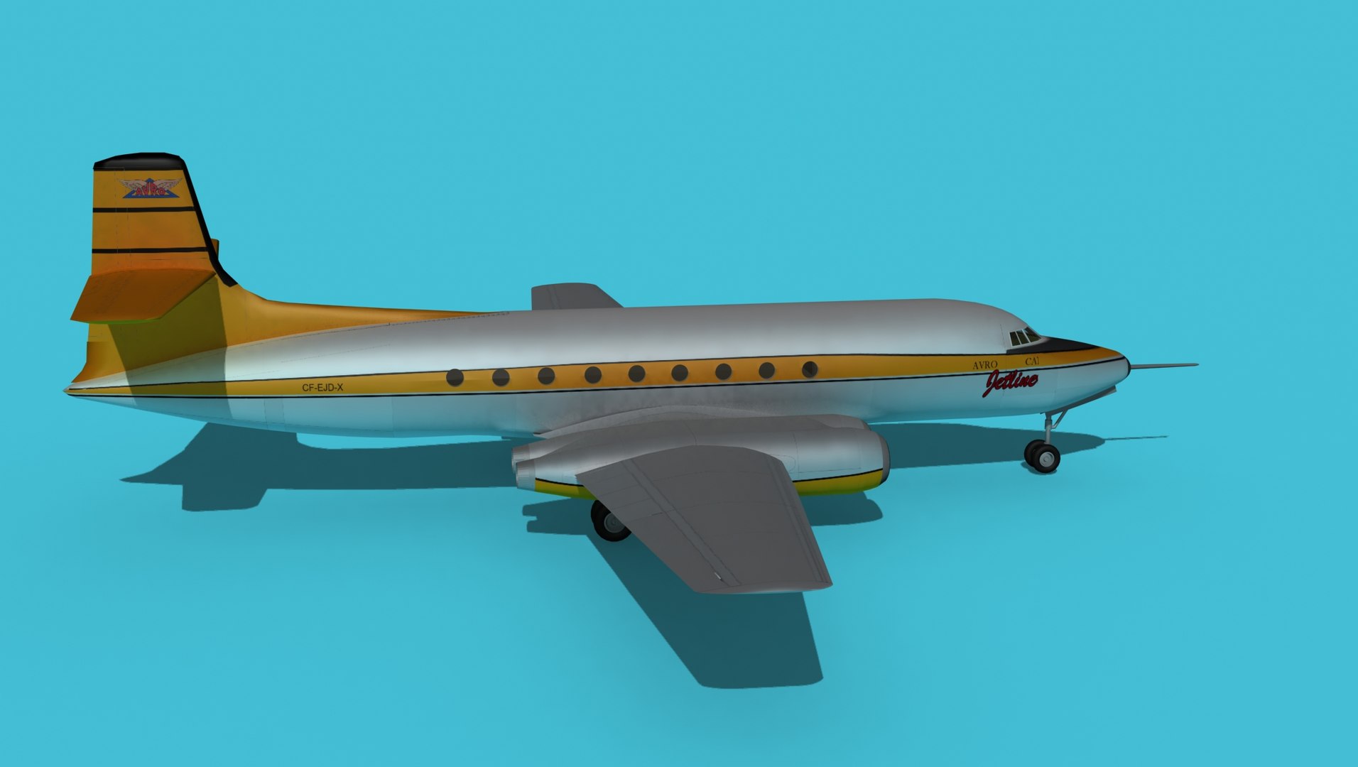 3D Avro Canada C-102 Jetliner V01 Model - TurboSquid 1912385