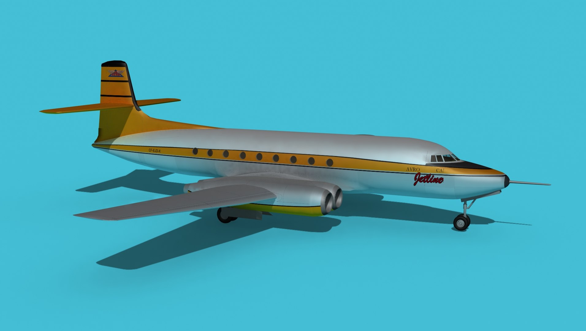 3D Avro Canada C-102 Jetliner V01 Model - TurboSquid 1912385