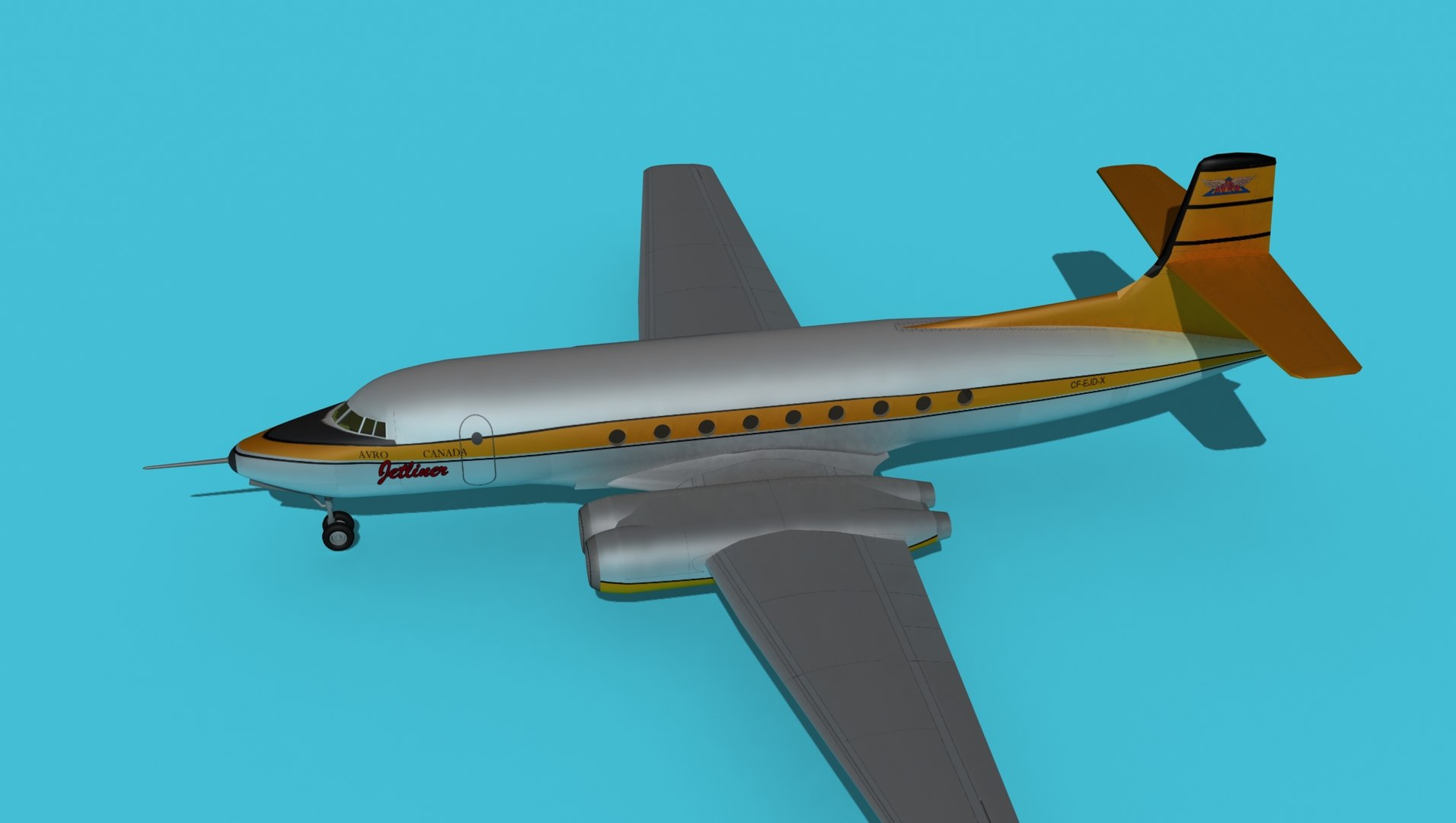 3D Avro Canada C-102 Jetliner V01 Model - TurboSquid 1912385