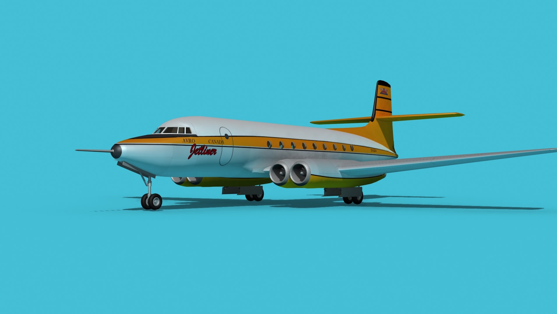 3D Avro Canada C-102 Jetliner V01 Model - TurboSquid 1912385