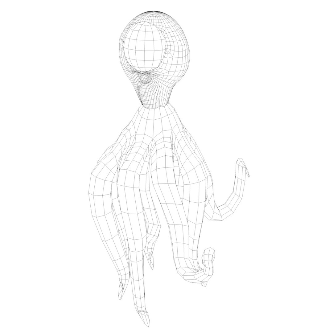 octopus 3d model