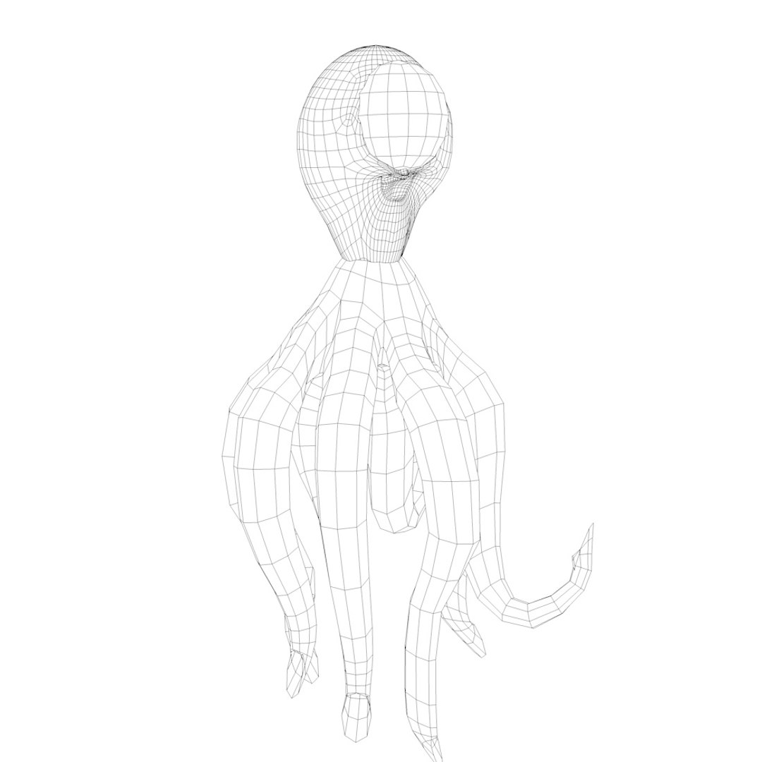 octopus 3d model