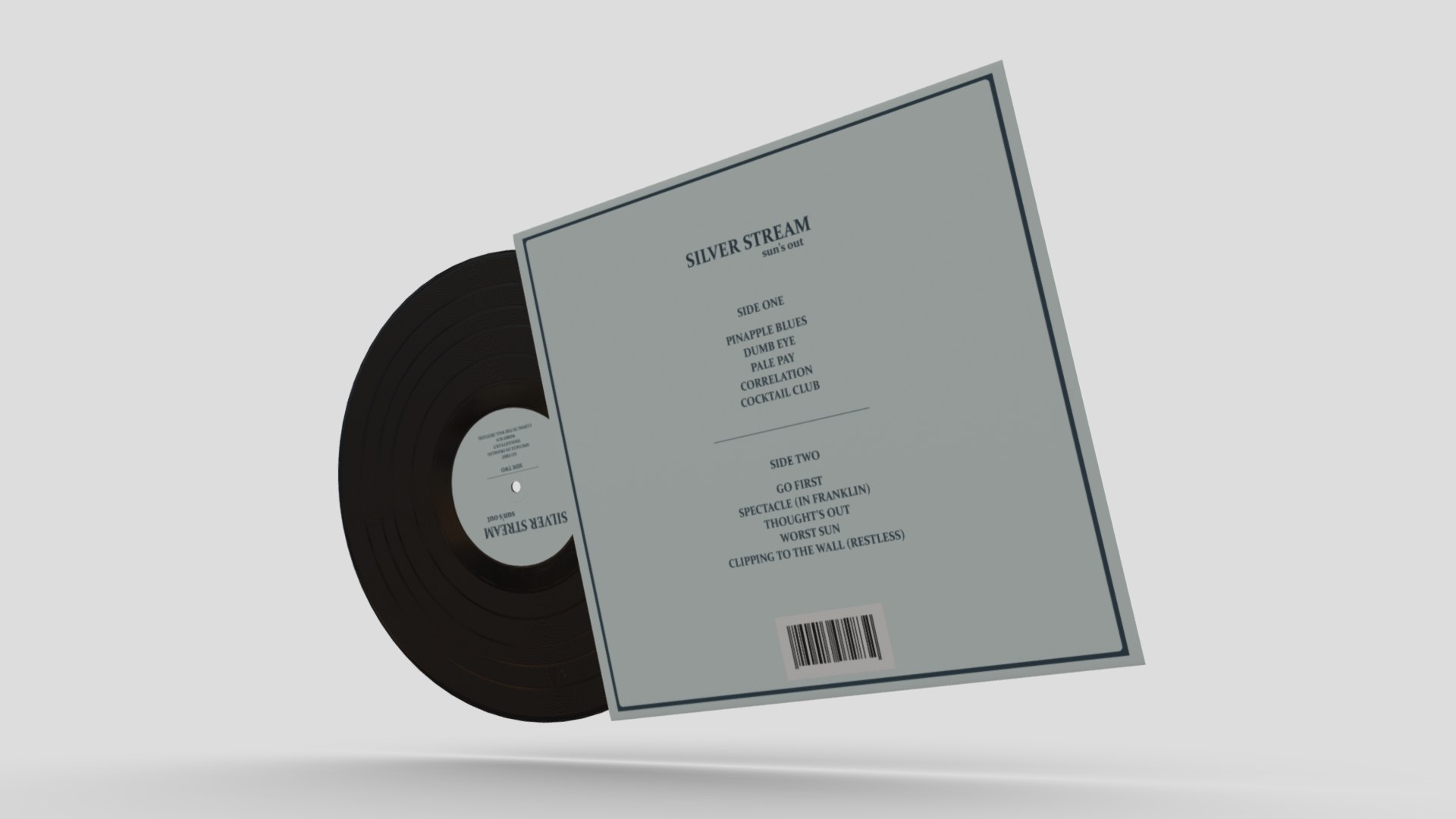 12 Inch Vinal Record Silver Stream 3D Model - TurboSquid 2178982